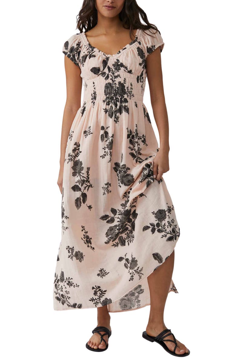 Free People Forget Me Not Floral Cutout Cotton Dress | Nordstromrack