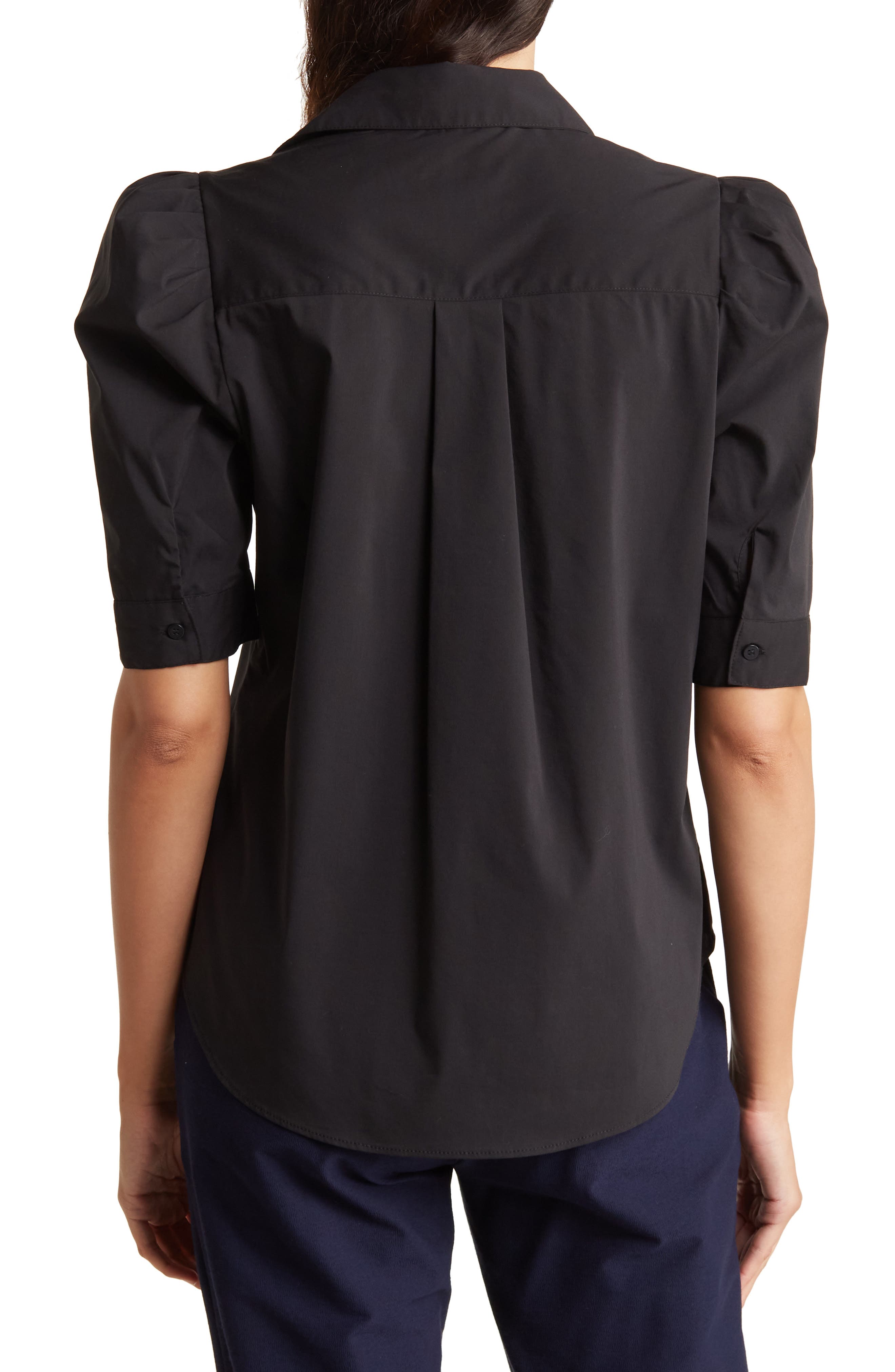 T Tahari Short Sleeve Stretch Button-Up Shirt | Nordstromrack