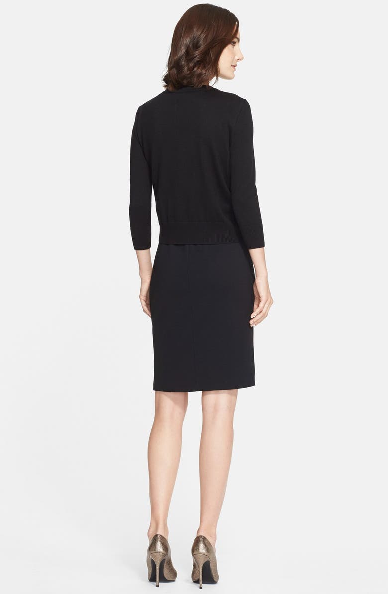 St. John Collection Silk & Cashmere Cardigan with Hand Beaded Panels ...