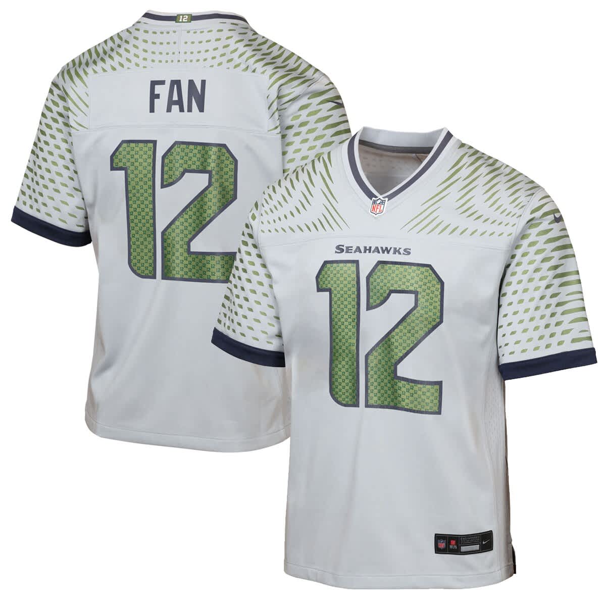 Nike Youth Nike 12s Wolf Gray Seattle Seahawks 2025 Rivalries ...