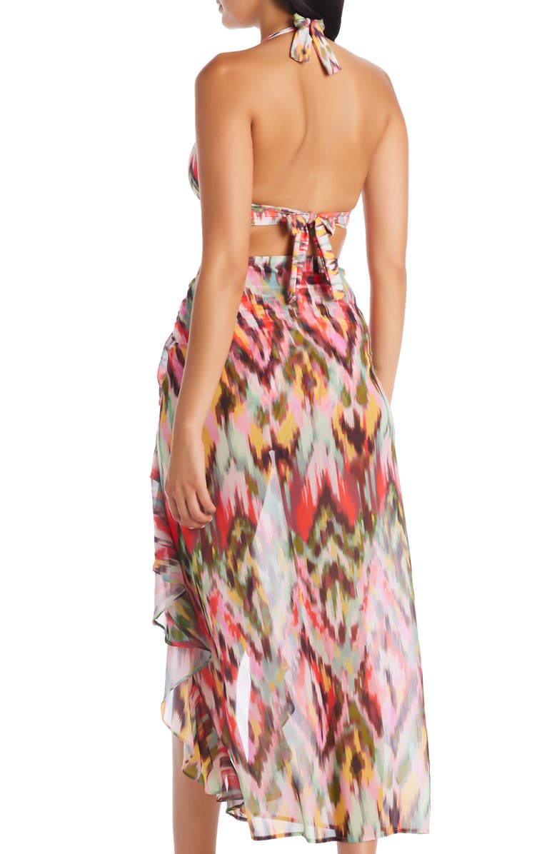 BLEU by Rod Beattie Free Spirit Ikat Print Chiffon Pareo | Nordstrom