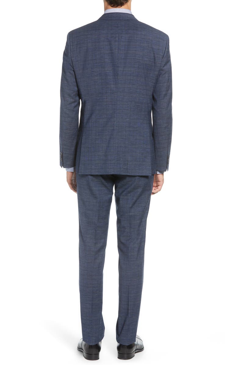 BOSS Huge/Genius Trim Fit Plaid Wool & Cotton Suit | Nordstrom
