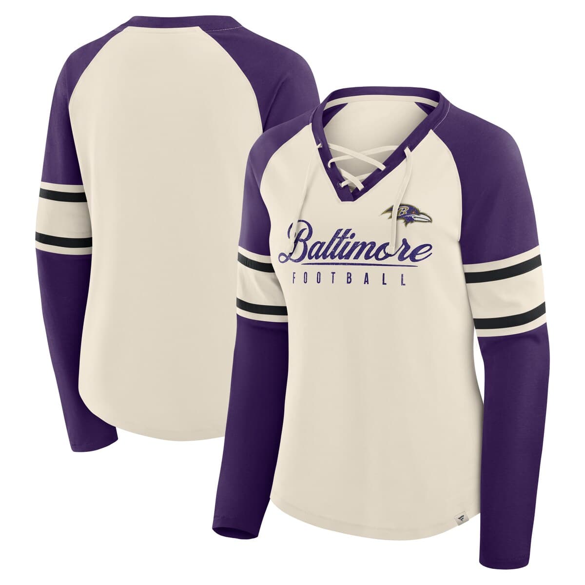 FANATICS Women's Fanatics Cream/Purple Baltimore Ravens Hometown ...
