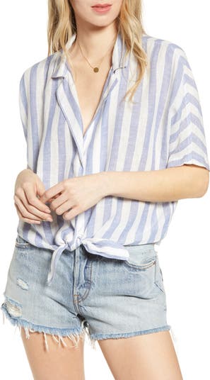 Rails Marley Stripe Tie Front Top | Nordstrom