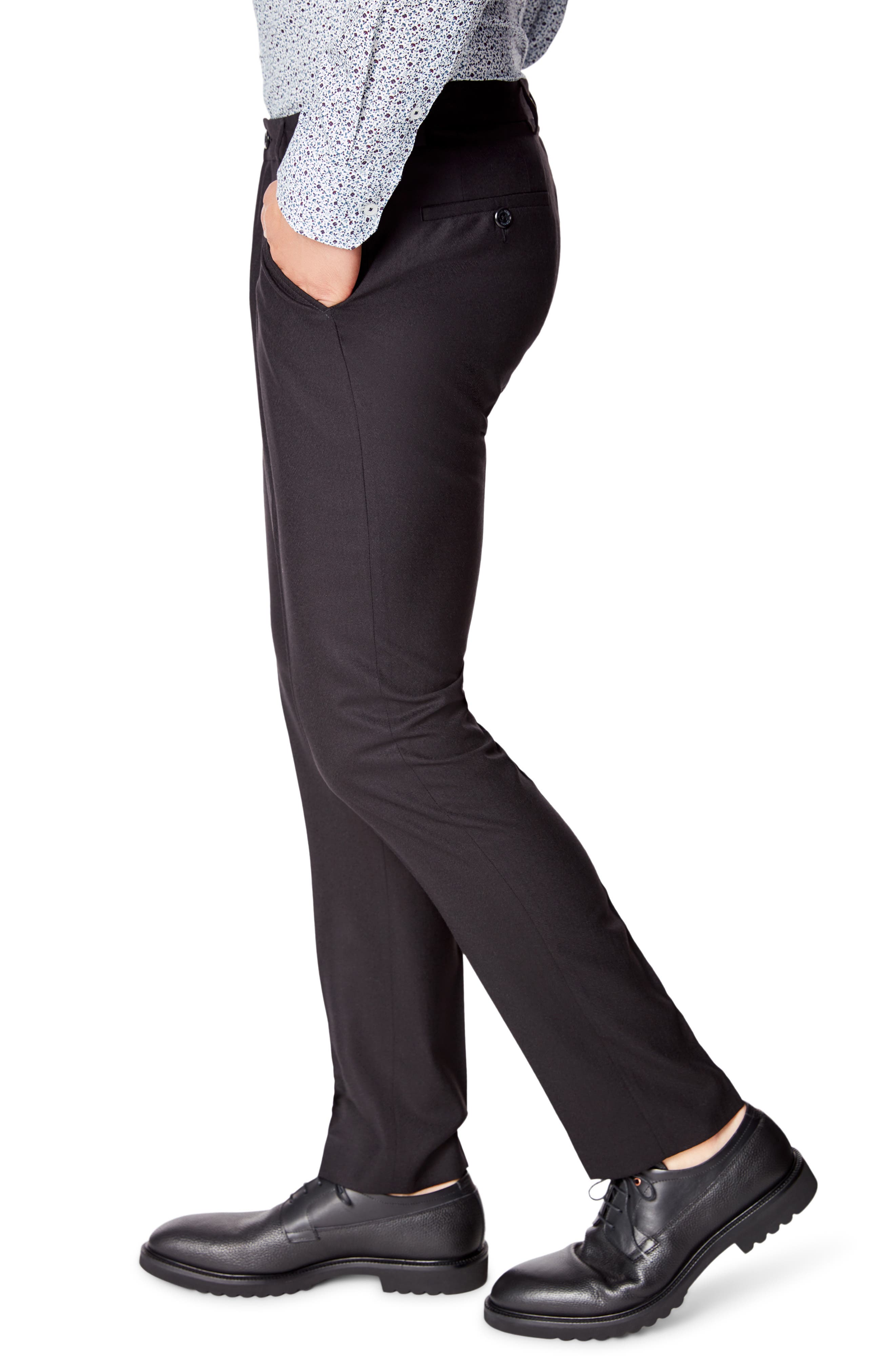 Good Man Brand Flat Front Solid Wool Dress Pants (Men) | Nordstromrack