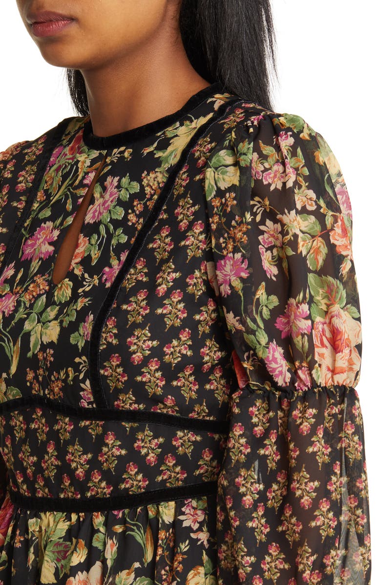 Tahari ASL Floral Long Sleeve Chiffon Dress | Nordstromrack Tahari ASL Floral Long Sleeve Chiffon Dress | Nordstromrack