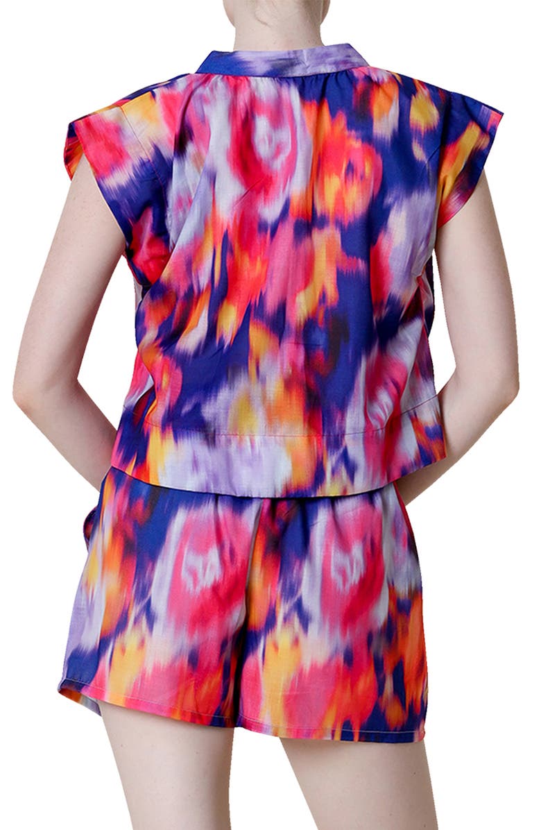HT360 Collective Split Neck Cap Sleeve Crop Top | Nordstromrack