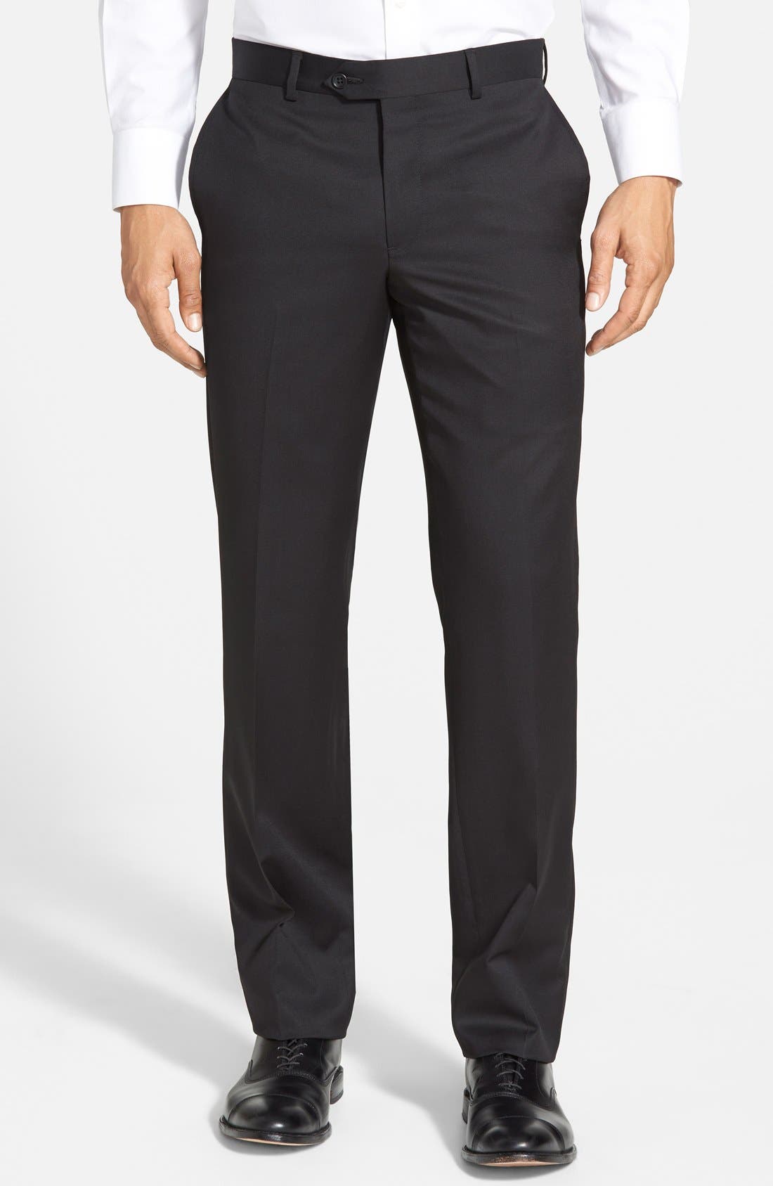 Flat Front Wool Trousers (Men) | Nordstromrack