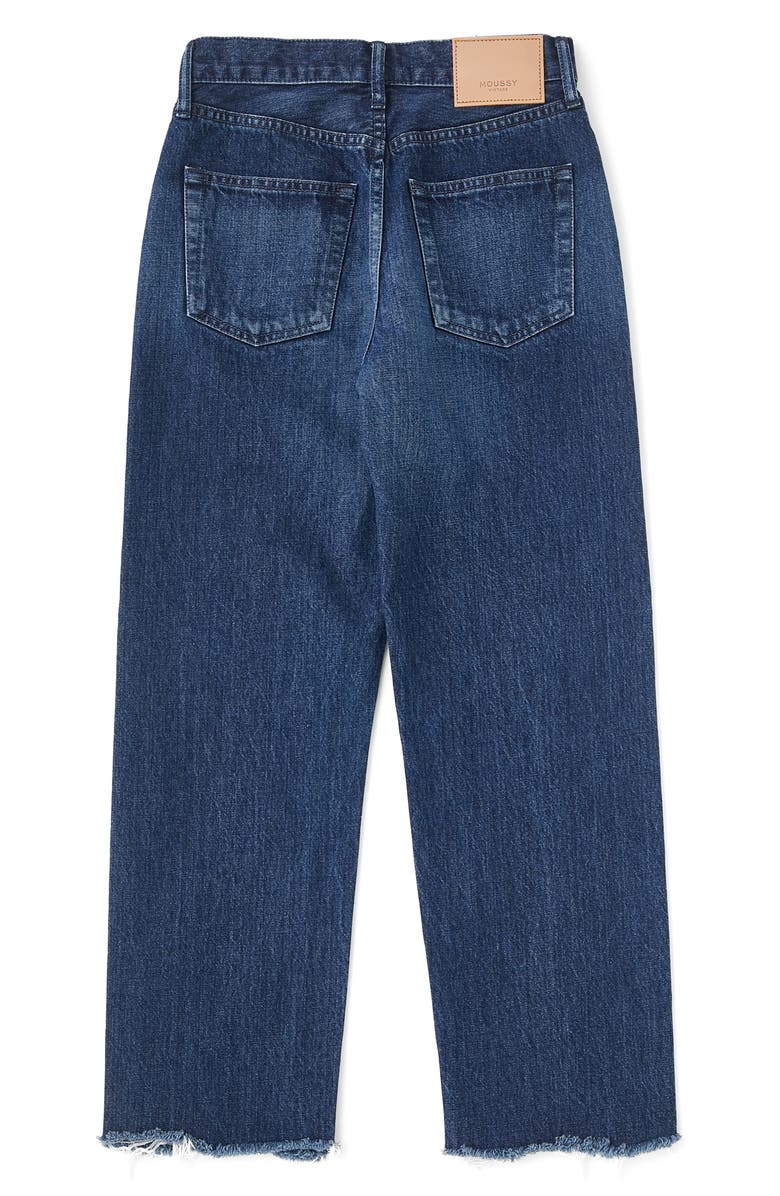 MOUSSY VINTAGE Capac Rigid Crop Raw Hem Wide Leg Jeans | Nordstromrack