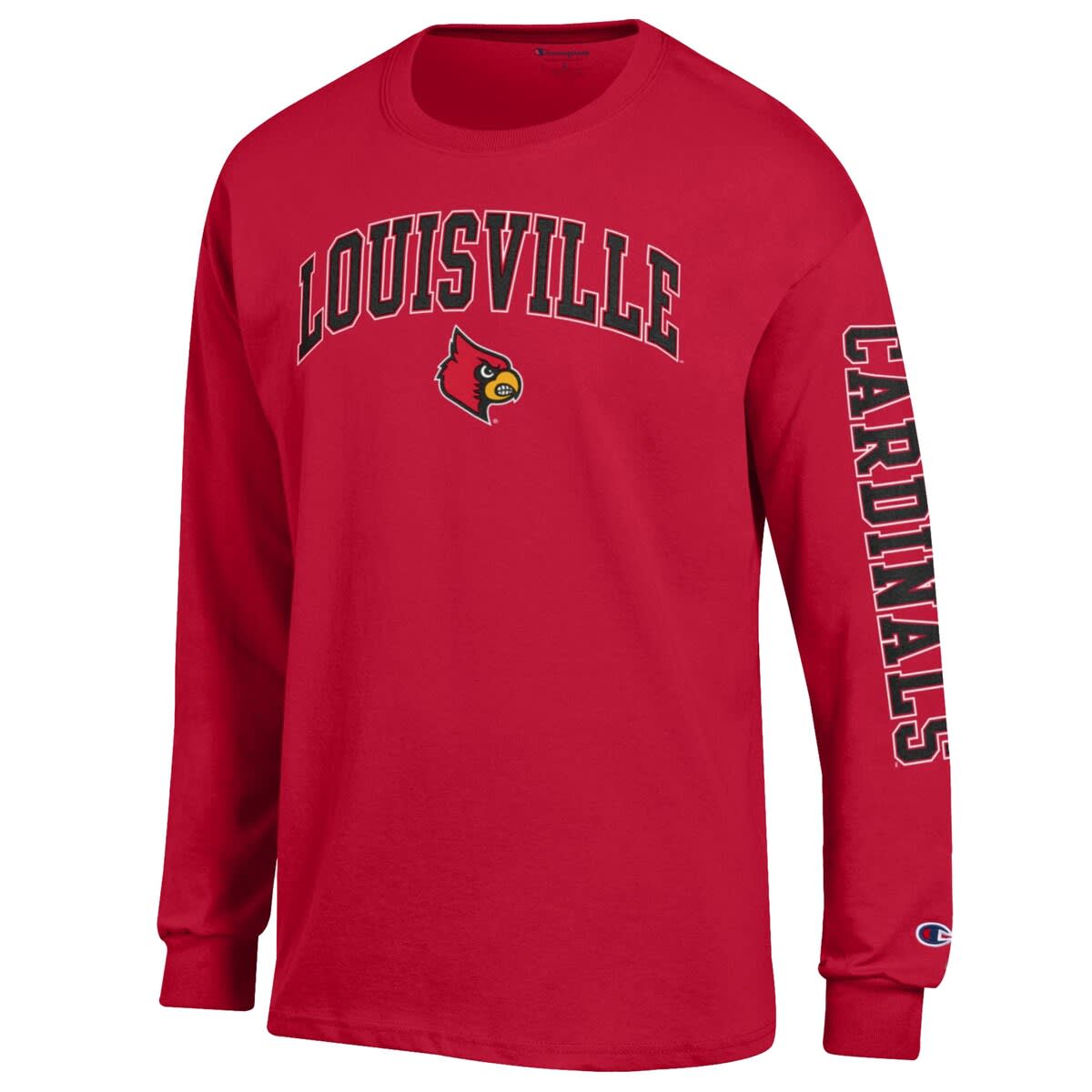 Men's Champion Red Louisville Cardinals Arch Over Logo 2-Hit Long ...