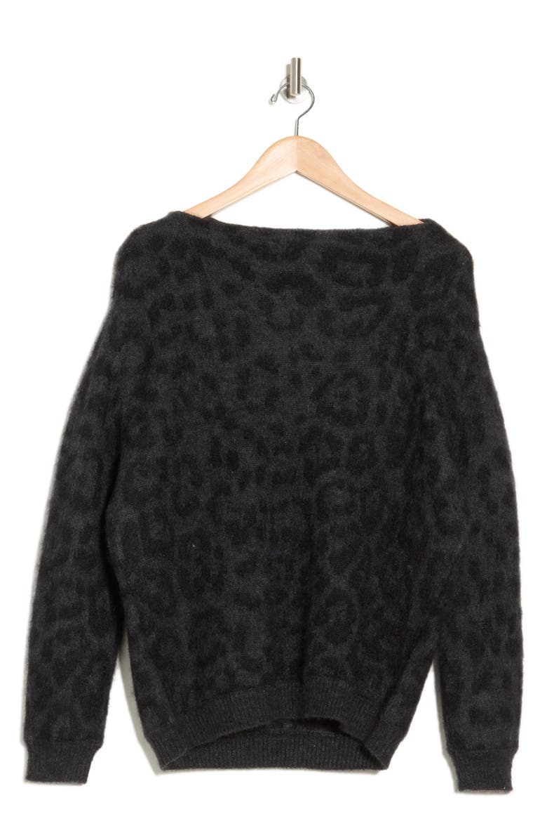 Valentino Leopard Print Mohair Blend Pullover Sweater | Nordstromrack