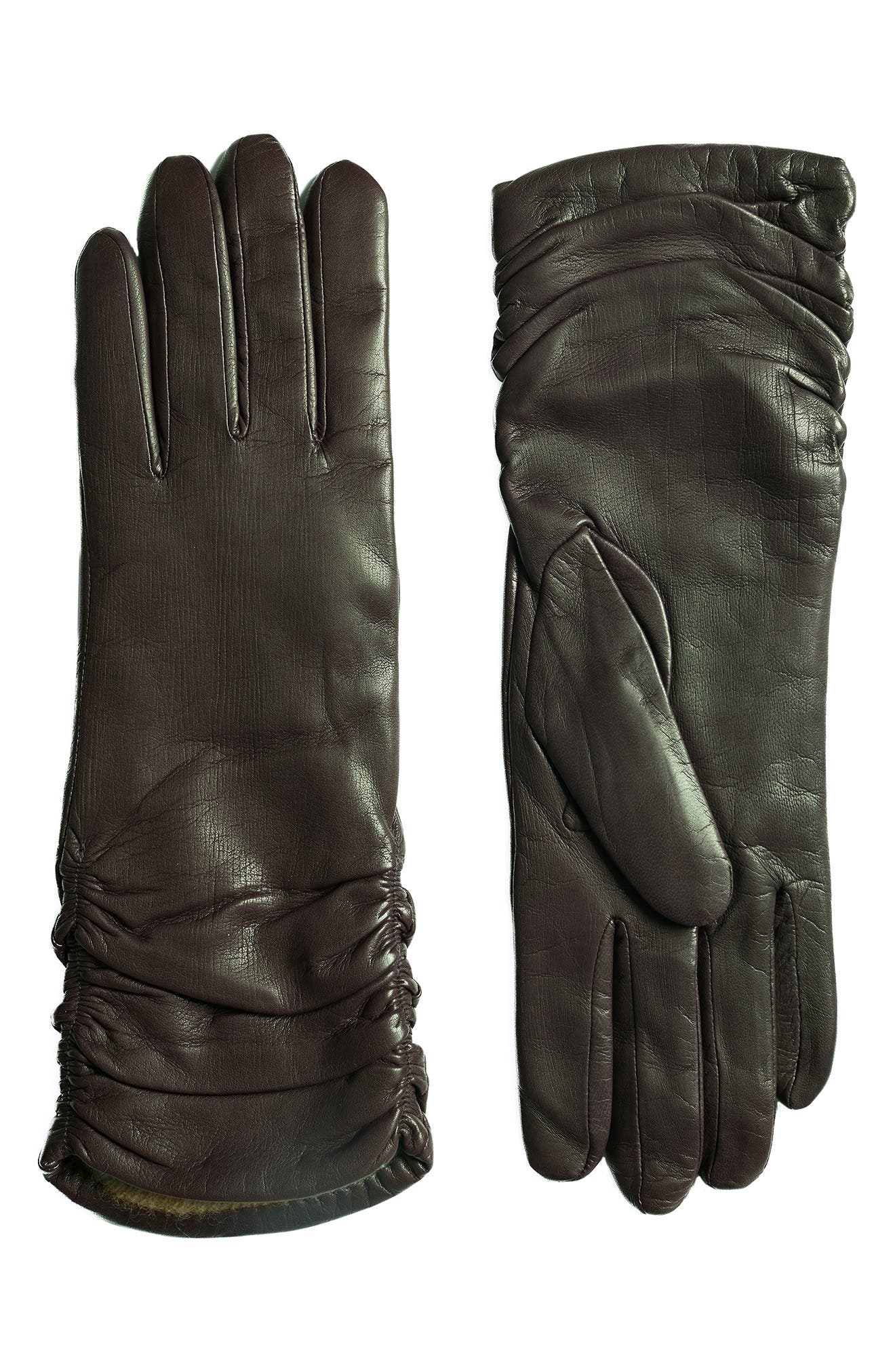Paula Rowan Meggan Silk Lined Leather Gloves | Nordstrom