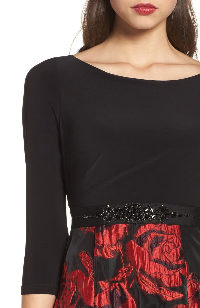 Adrianna Papell Rose Organza High/Low Maxi Dress | Nordstrom
