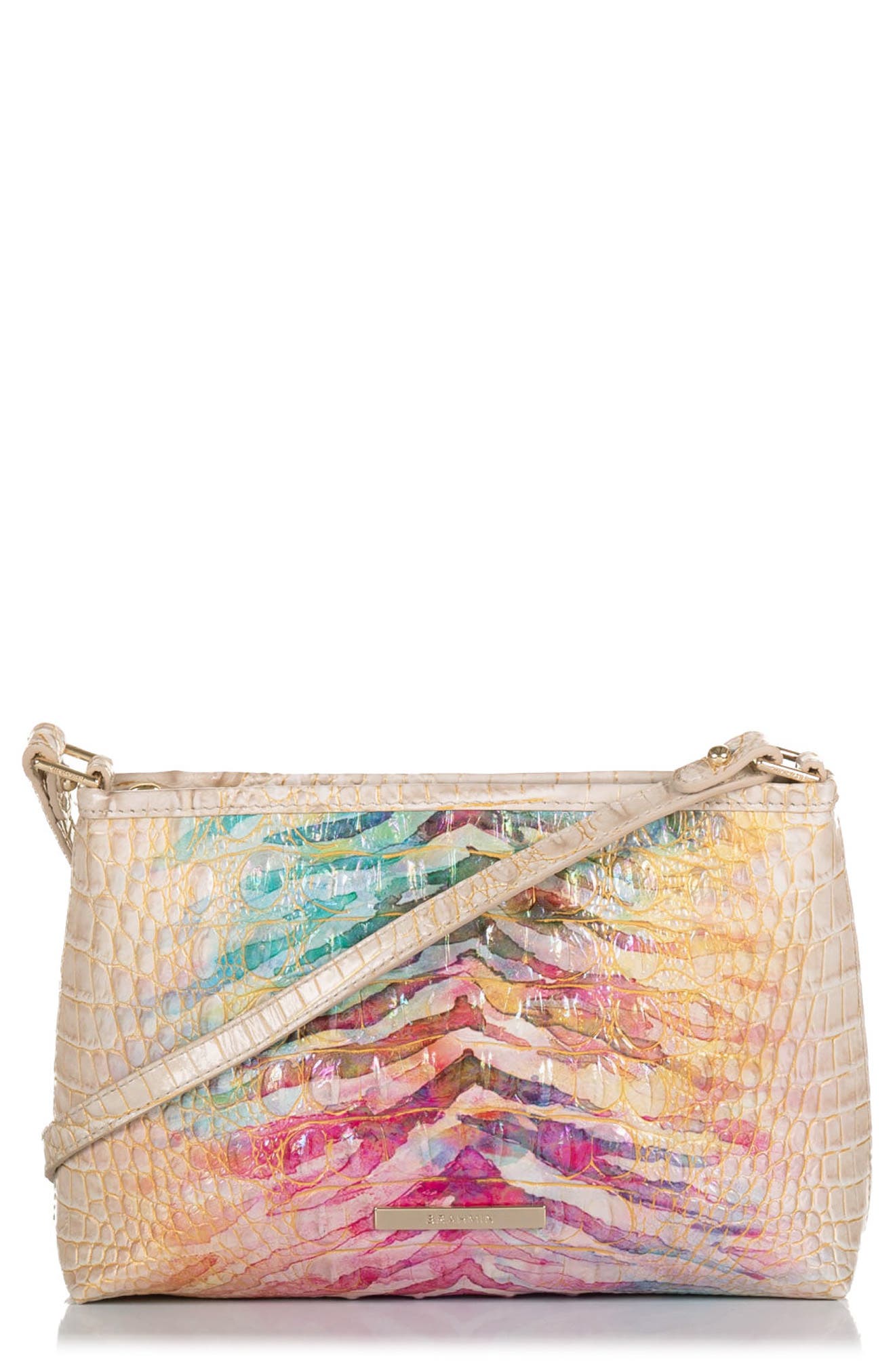 Brahmin Lorelei Croc Embossed Leather Shoulder Bag | Nordstrom