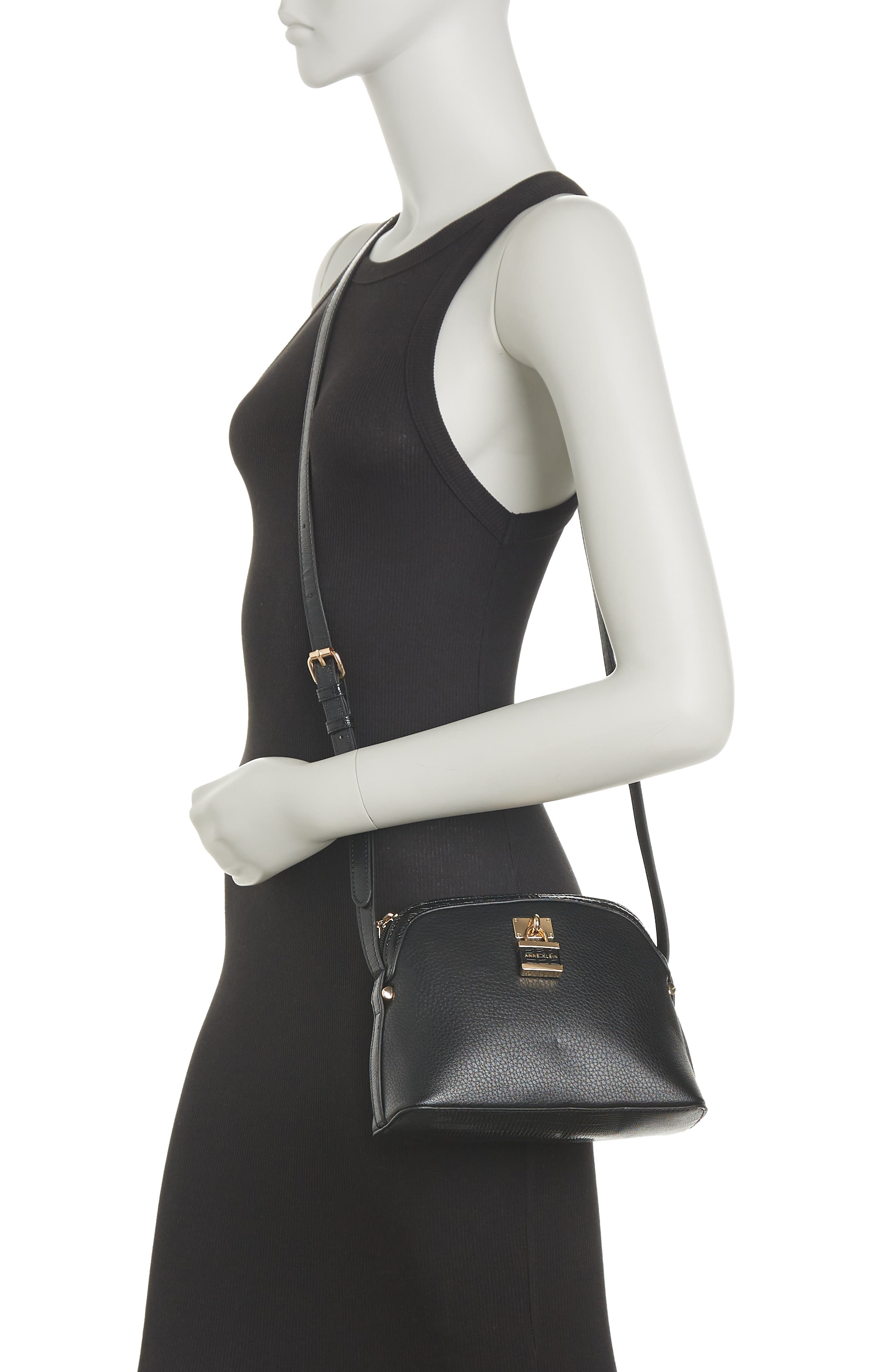 Anne Klein Lizard Embossed Lock Crossbody Bag | Nordstromrack