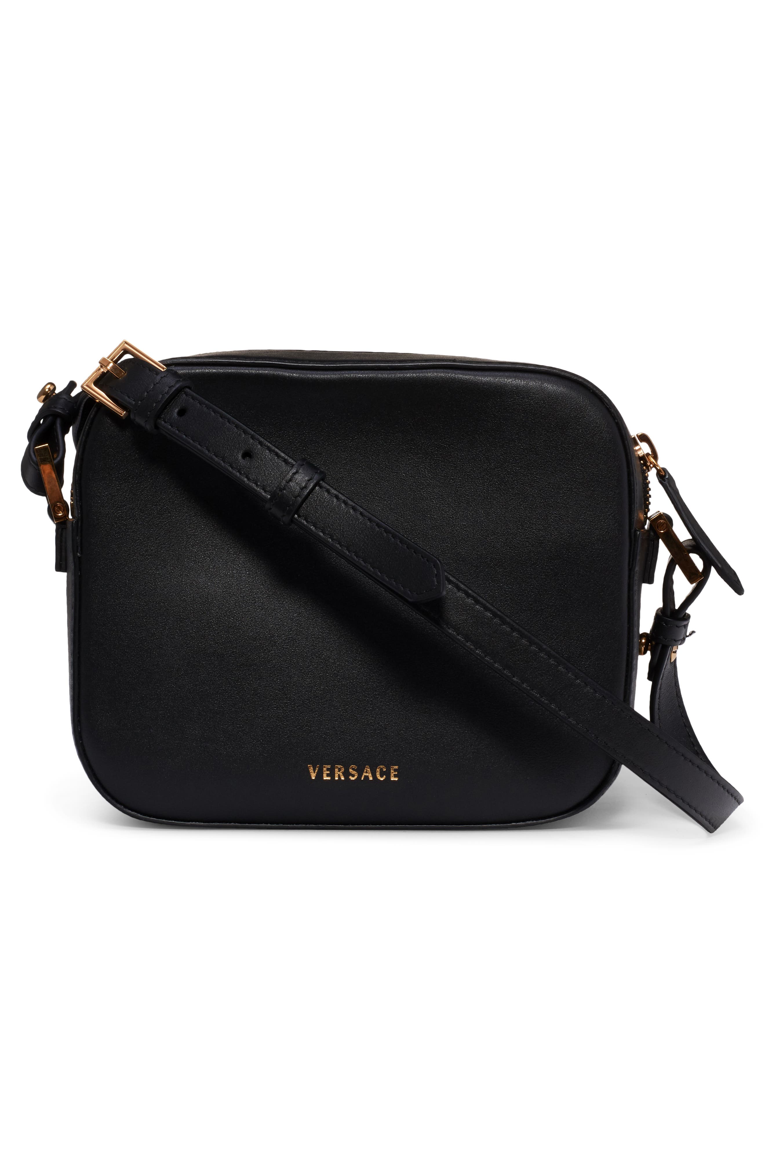 Versace First Line Versace Virtus Leather Camera Crossbody Bag | Nordstrom