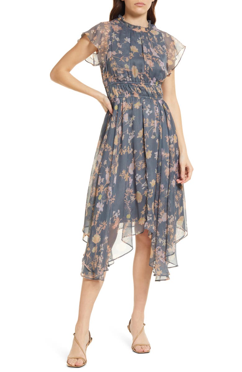 French Connection Floral Chiffon Dress | Nordstromrack