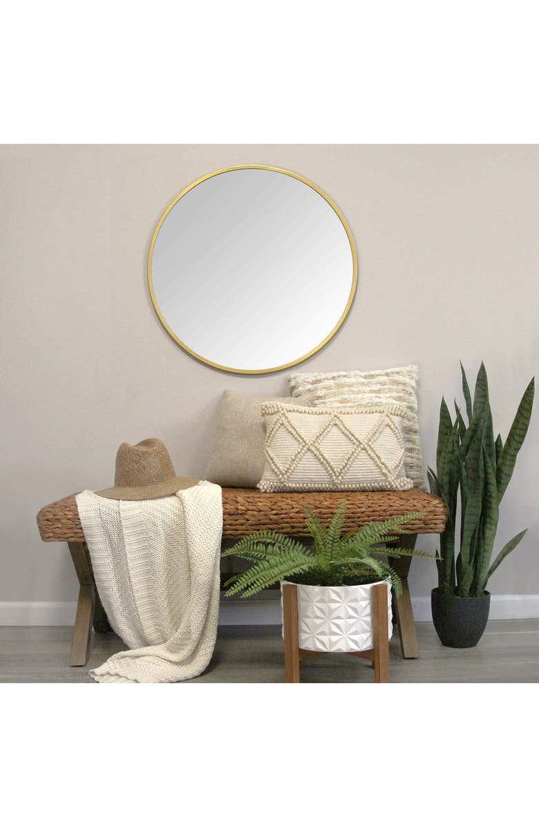 STRATTON HOME DECOR 28" Aubrey Gold Metal Wall Mirror | Nordstromrack