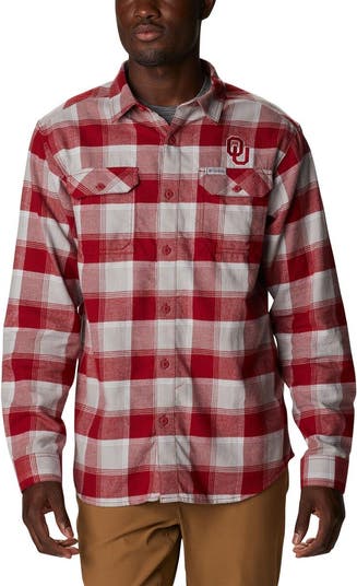 Columbia Men's Columbia Crimson Oklahoma Sooners Flare Gun Flannel Team ...