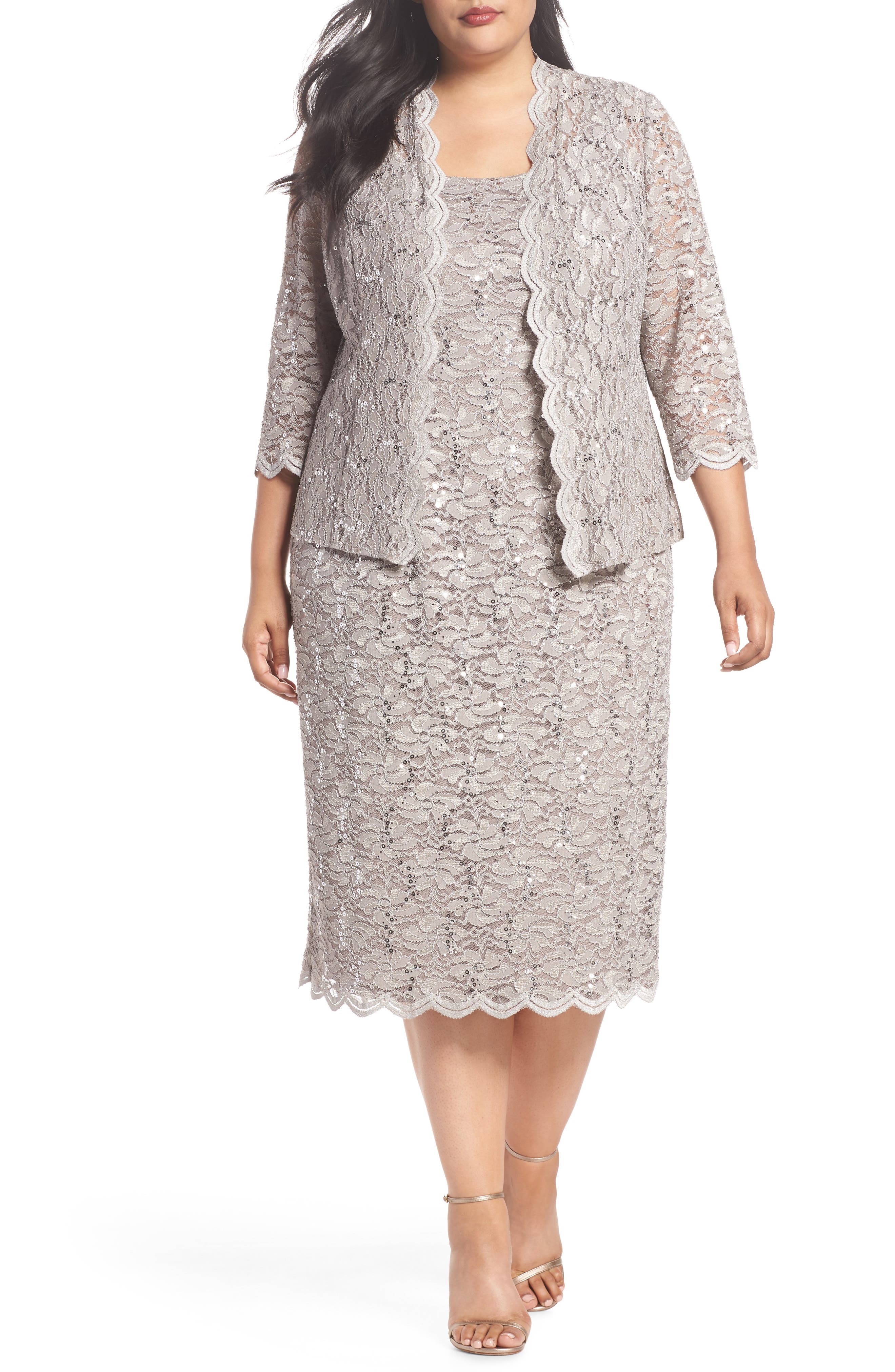 Alex Evenings Lace Cocktail Dress with Jacket | Nordstrom