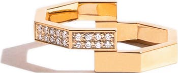 JEM Paris Octogone Double Pavé Lab Created Diamond Ring | Nordstrom