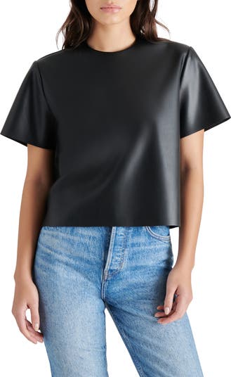 Steve Madden Ezra Faux Leather Top | Nordstrom
