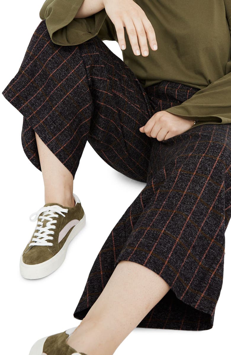 Madewell Huston Enbrook Plaid Pull-On Crop Pants | Nordstrom