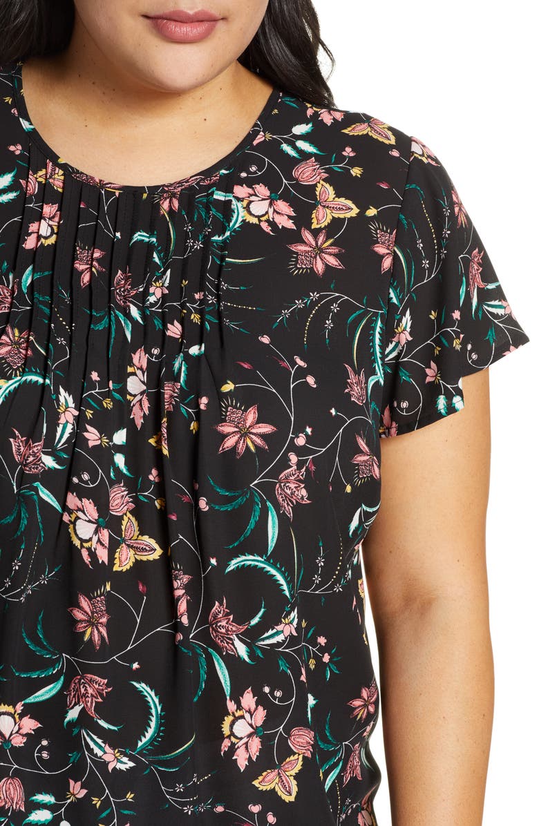 CeCe Marrakesh Ink Floral Blouse | Nordstrom