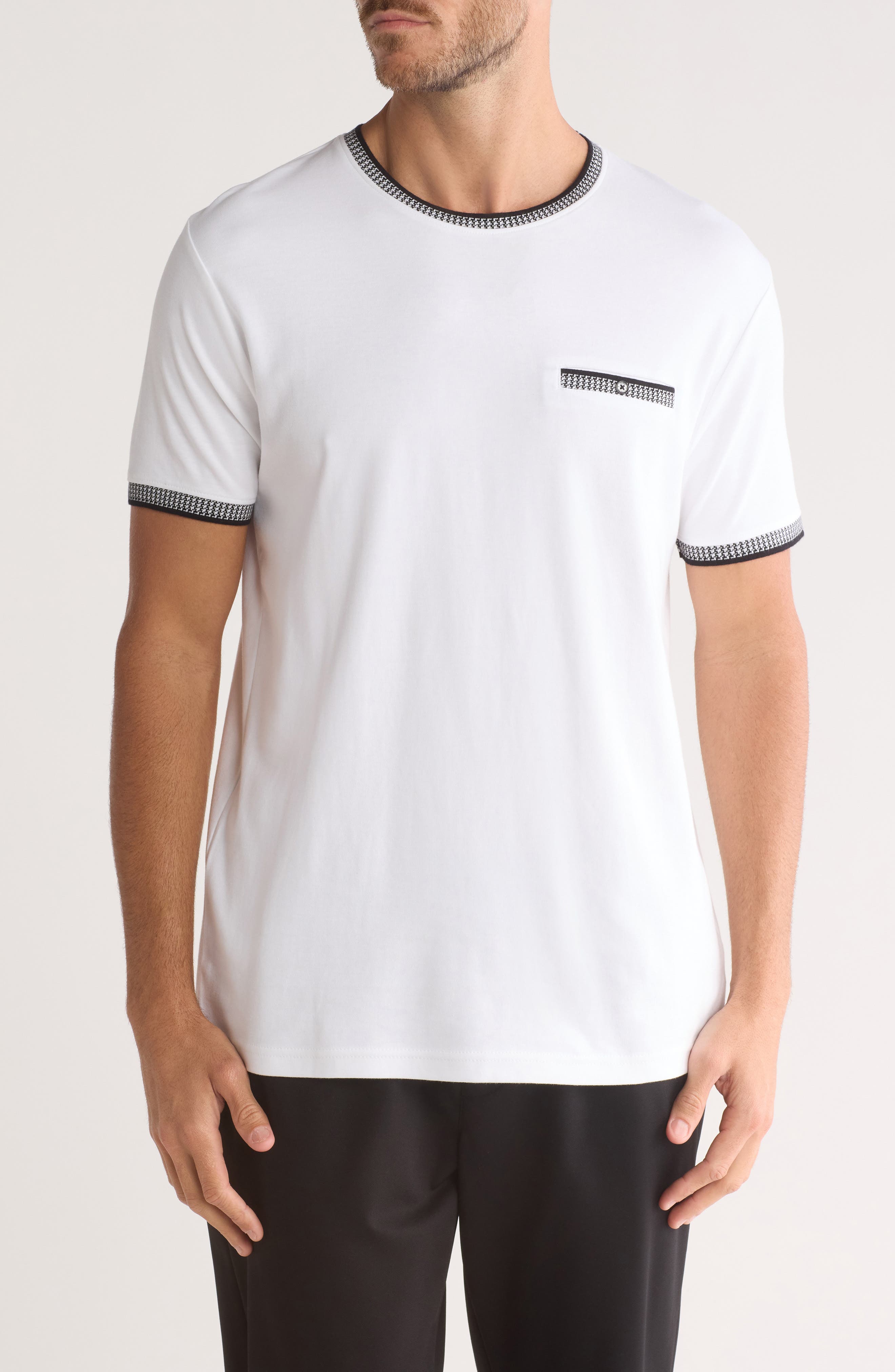 DENIM AND FLOWER Contrast Tipping Short Sleeve T-Shirt | Nordstromrack