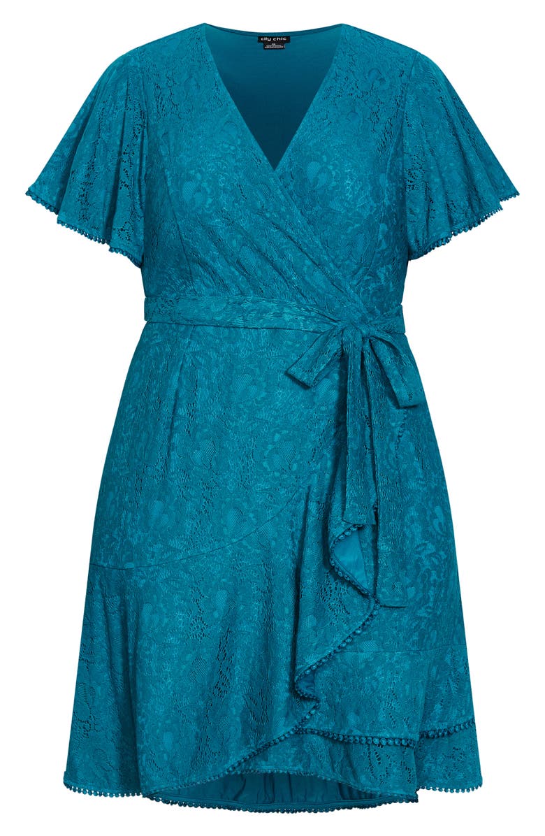 City Chic Sweet Luv Lace Faux Wrap Dress | Nordstromrack