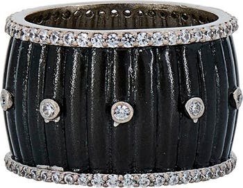 FREIDA ROTHMAN Industrial Finish Ribbed Metro Cigar Band Ring | Nordstrom