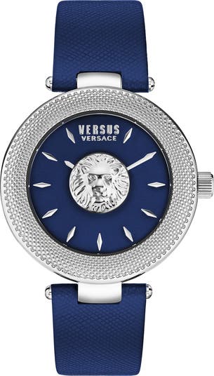 VERSUS Versace Brick Lane Two-Hand Quartz Leather Strap Watch, 40mm ...