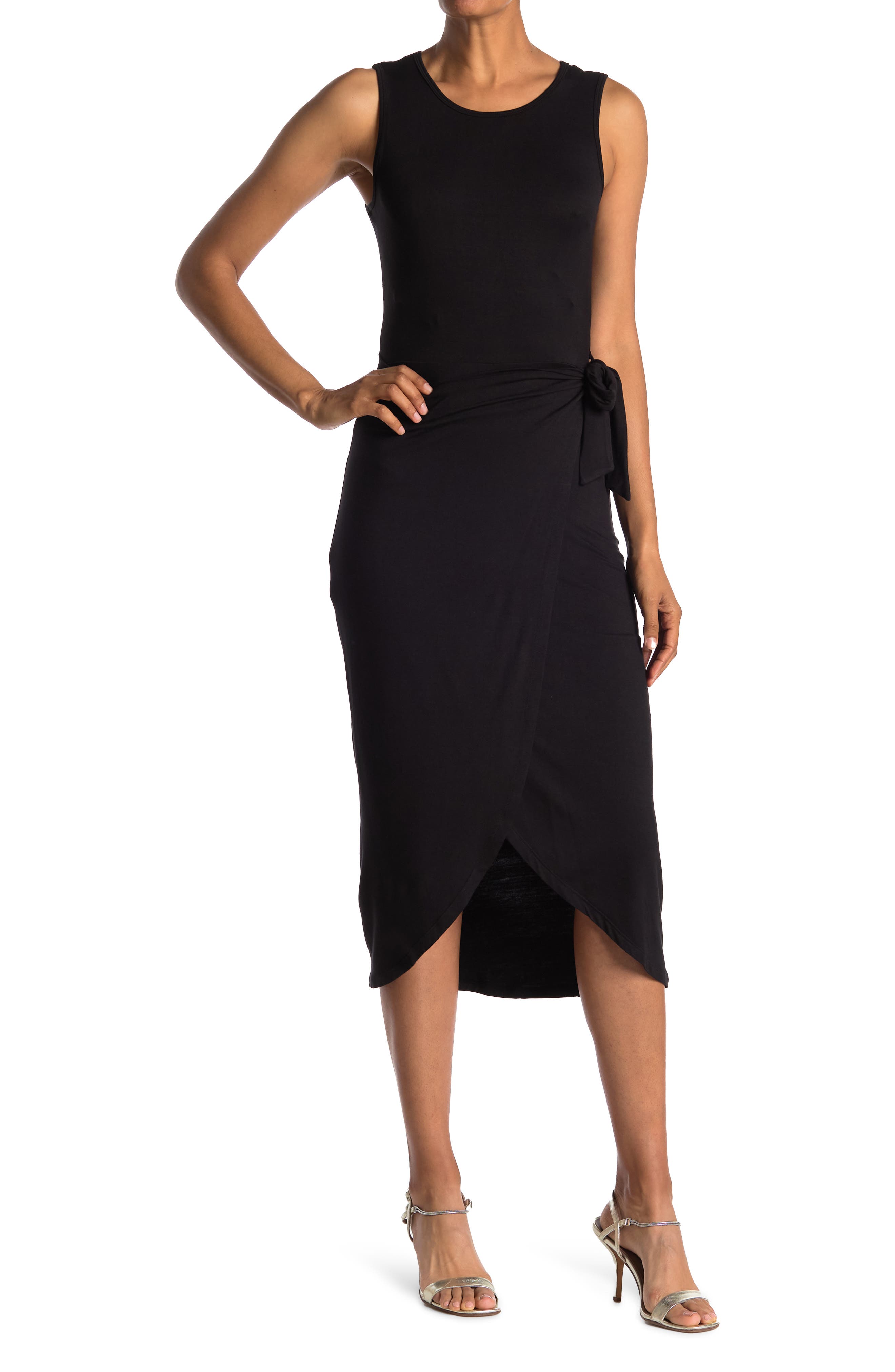 Calvin Klein Mock Wrap High/Low Tank Dress | Nordstromrack