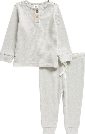 Nordstrom Waffle Knit Cotton Henley & Joggers Set | Nordstrom
