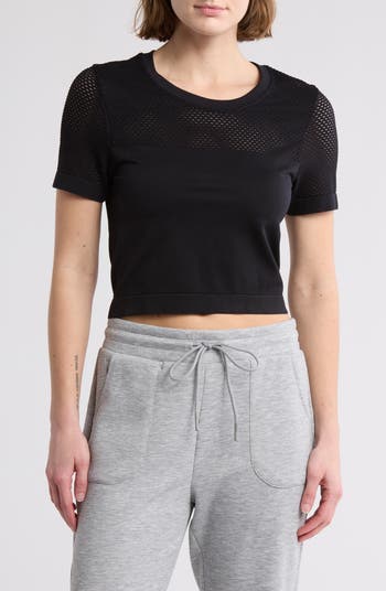 KYODAN Moisture Wicking Short Sleeve Seamless Crop Top | Nordstromrack