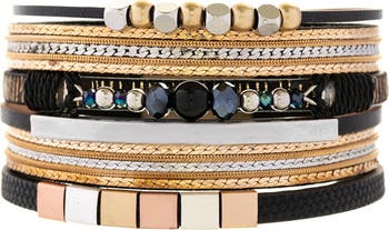 SAACHI Metallic Beaded Bracelet | Nordstromrack