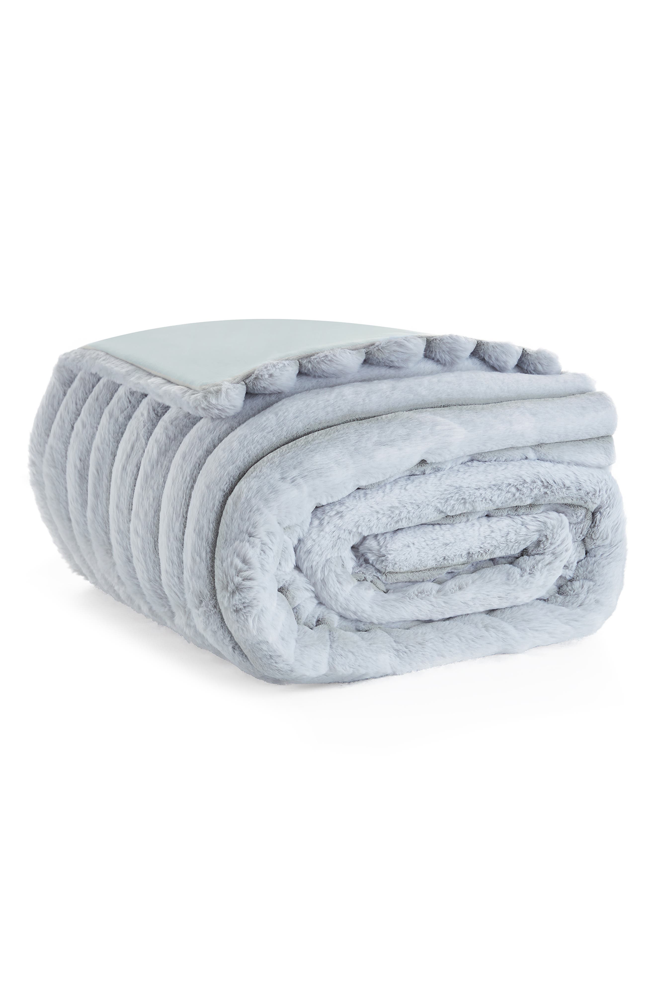 UGG® Channel Quilt Faux Fur Throw Blanket | Nordstrom