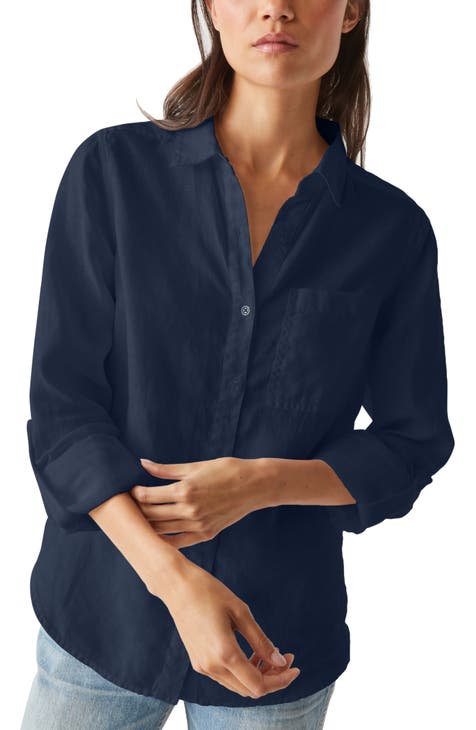 Women's 100% Linen Button Up Tops | Nordstrom