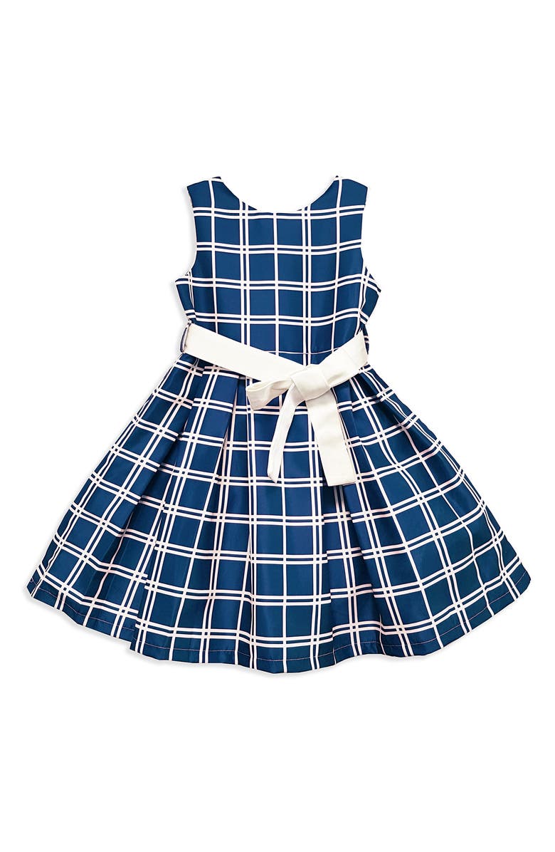 JOE-ELLA Kids' Roma Grid Sleeveless Dress | Nordstromrack