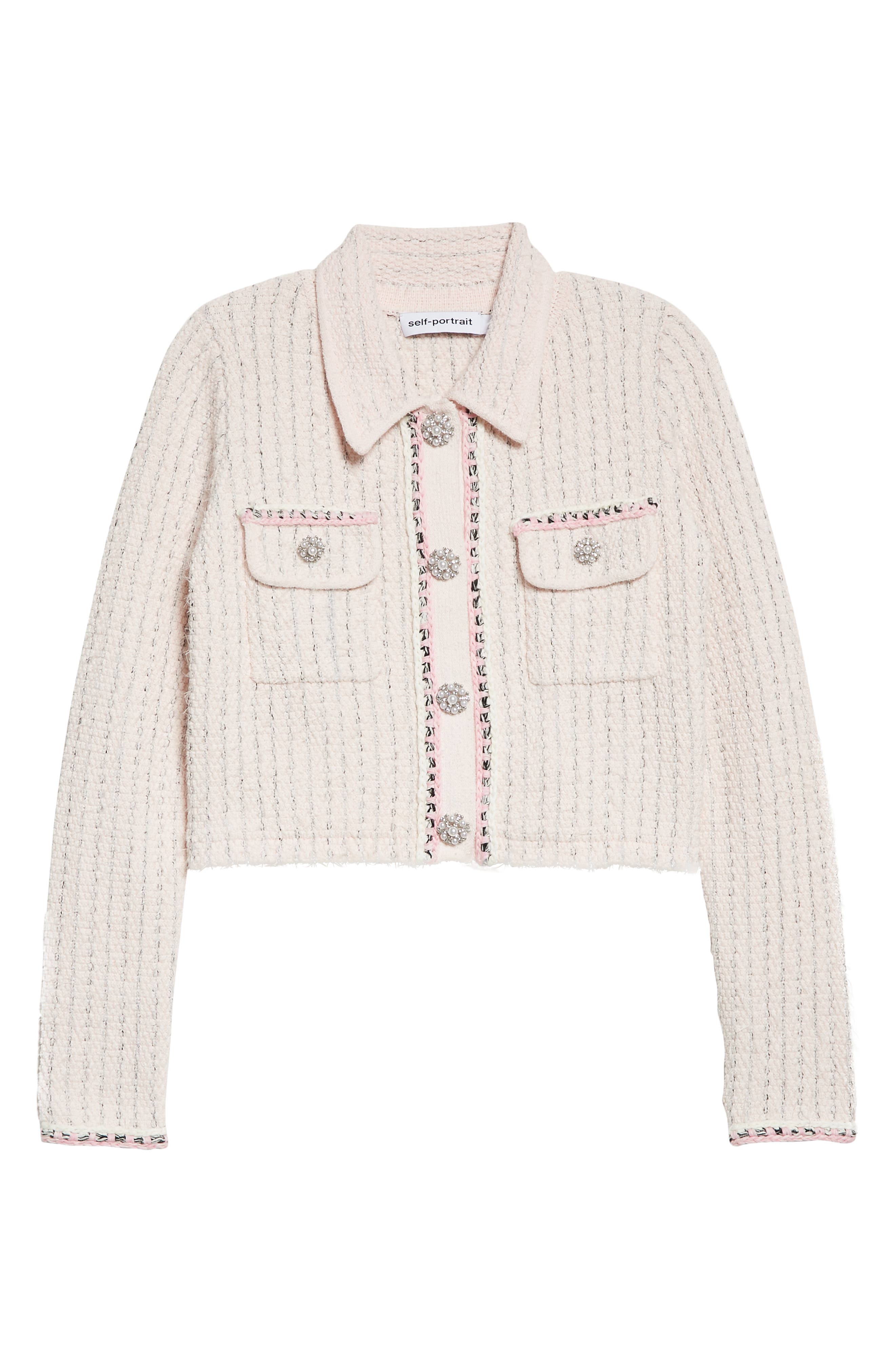 Self-Portrait Embellished Mélange Cardigan | Nordstromrack