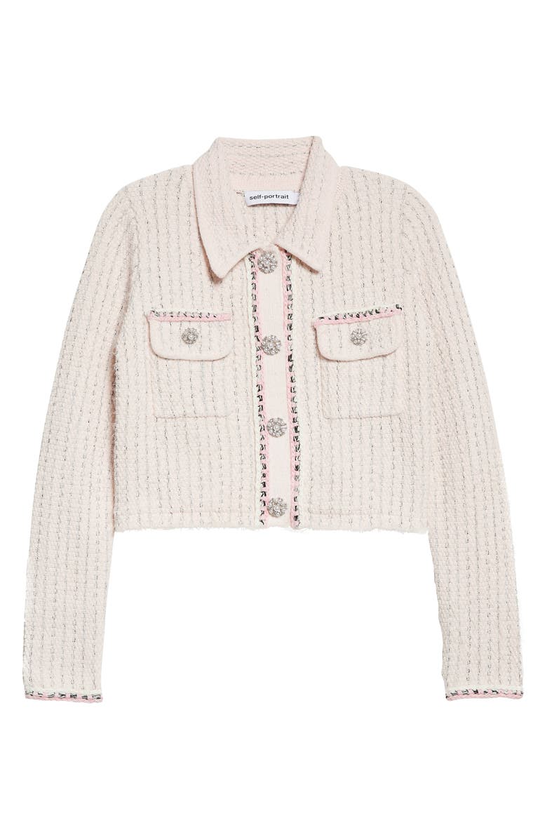 Self-Portrait Embellished Mélange Cardigan | Nordstromrack