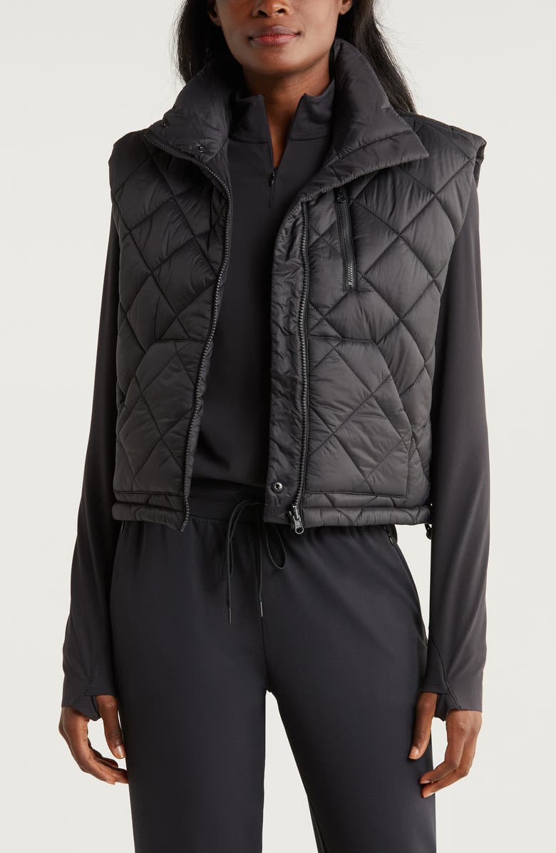 Zella Reversible Quilted Nylon Puffer Vest | Nordstromrack