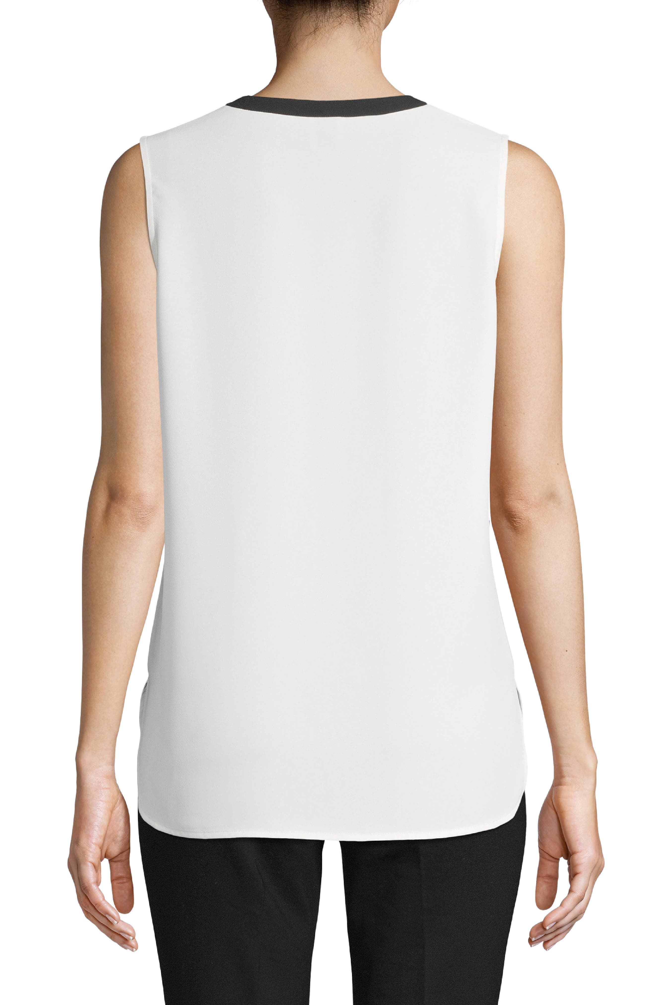 Anne Klein Split Neck Sleeveless Top | Nordstrom
