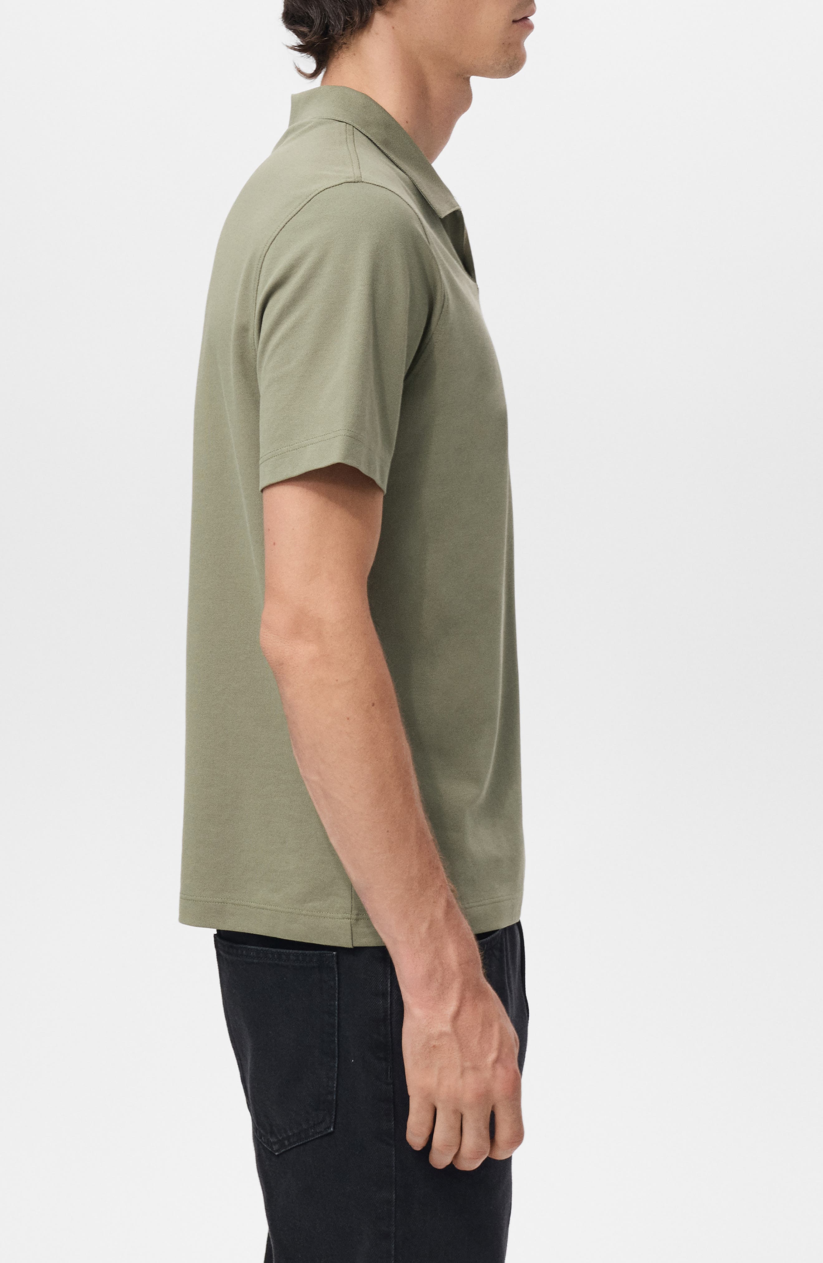 MANGO Slim Fit Johnny Collar Piqué Polo | Nordstrom