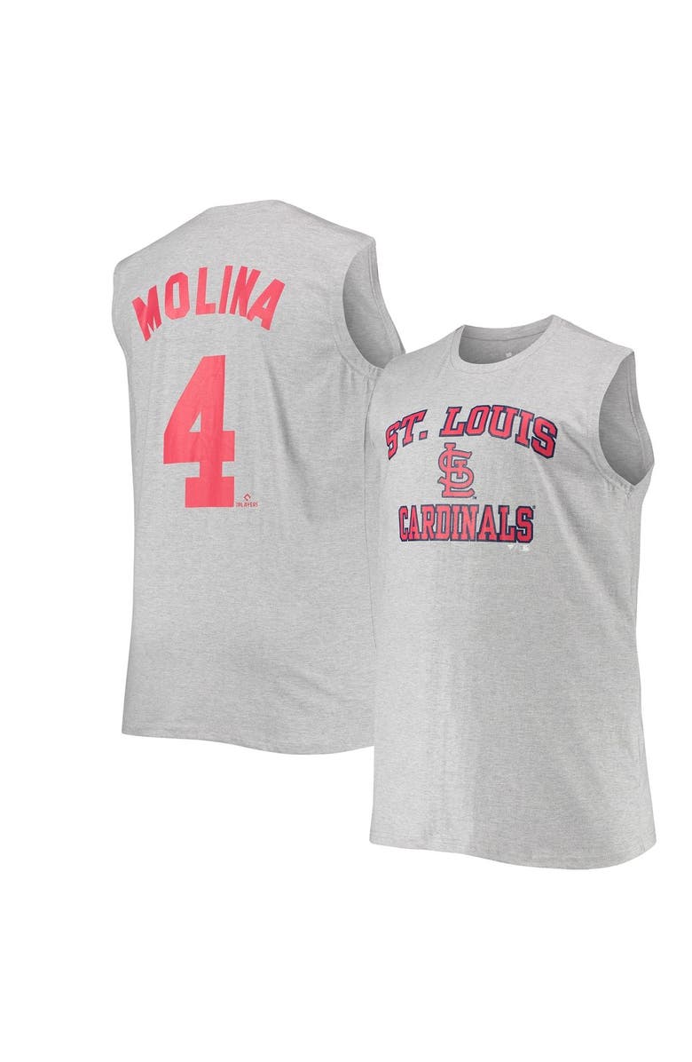 PROFILE Men's Yadier Molina Heathered Gray St. Louis Cardinals Big ...