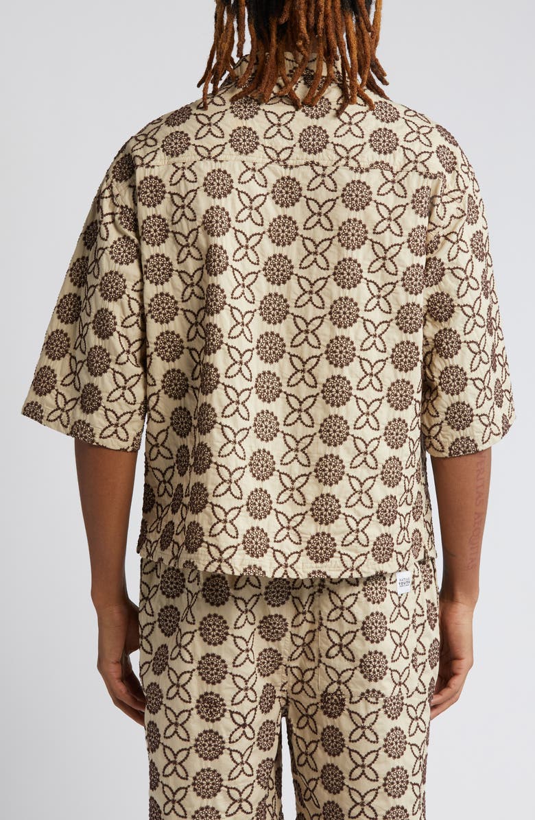 Native Youth Embroidered Boxy Camp Shirt | Nordstromrack