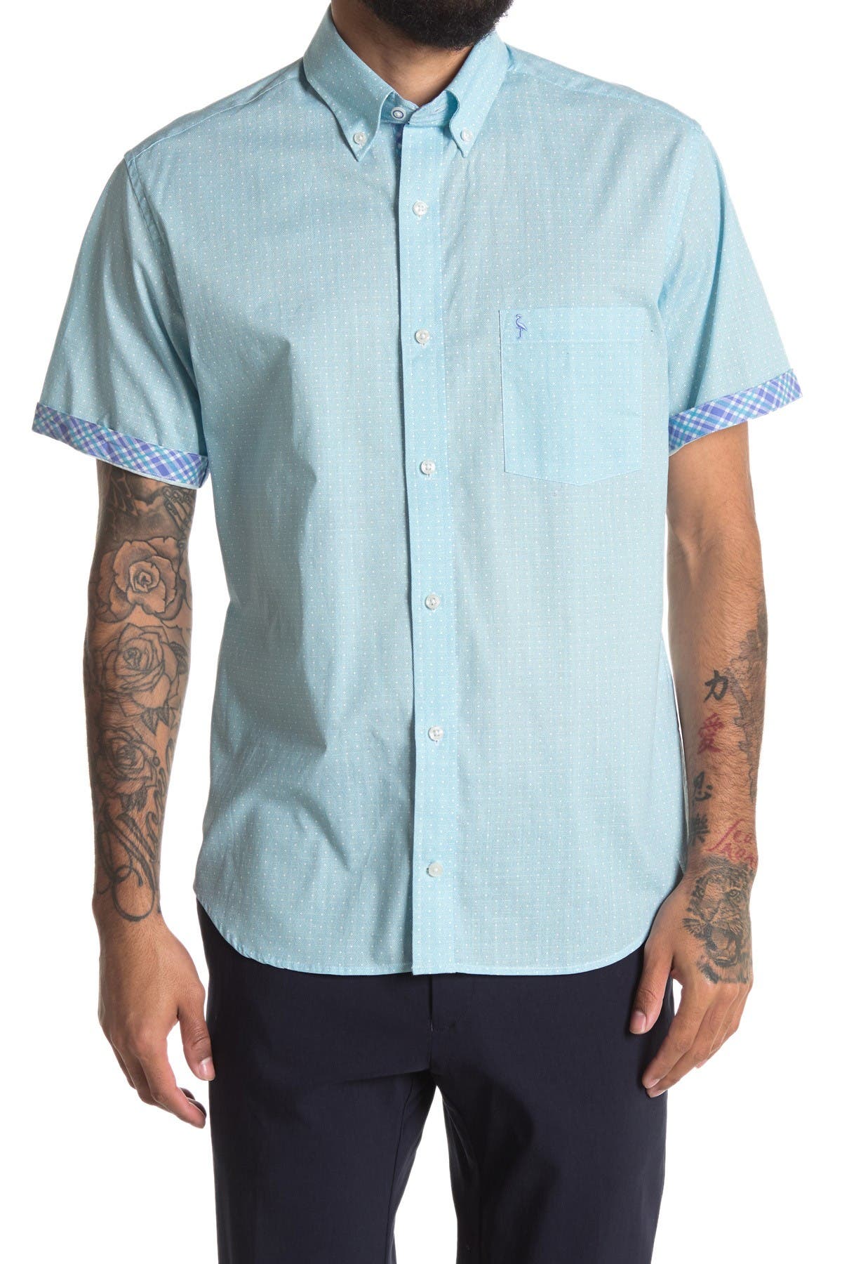 TailorByrd Micro Dot Short Sleeve Shirt | Nordstromrack