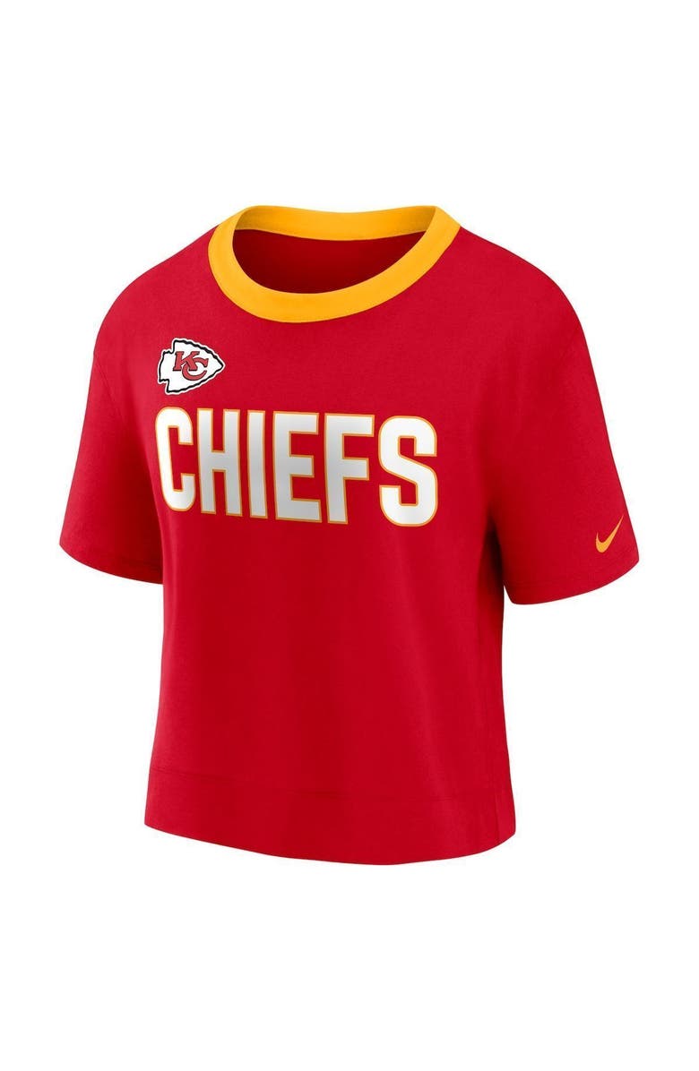 Nike Women's Nike Red Kansas City Chiefs High Hip Fashion Cropped Top ...