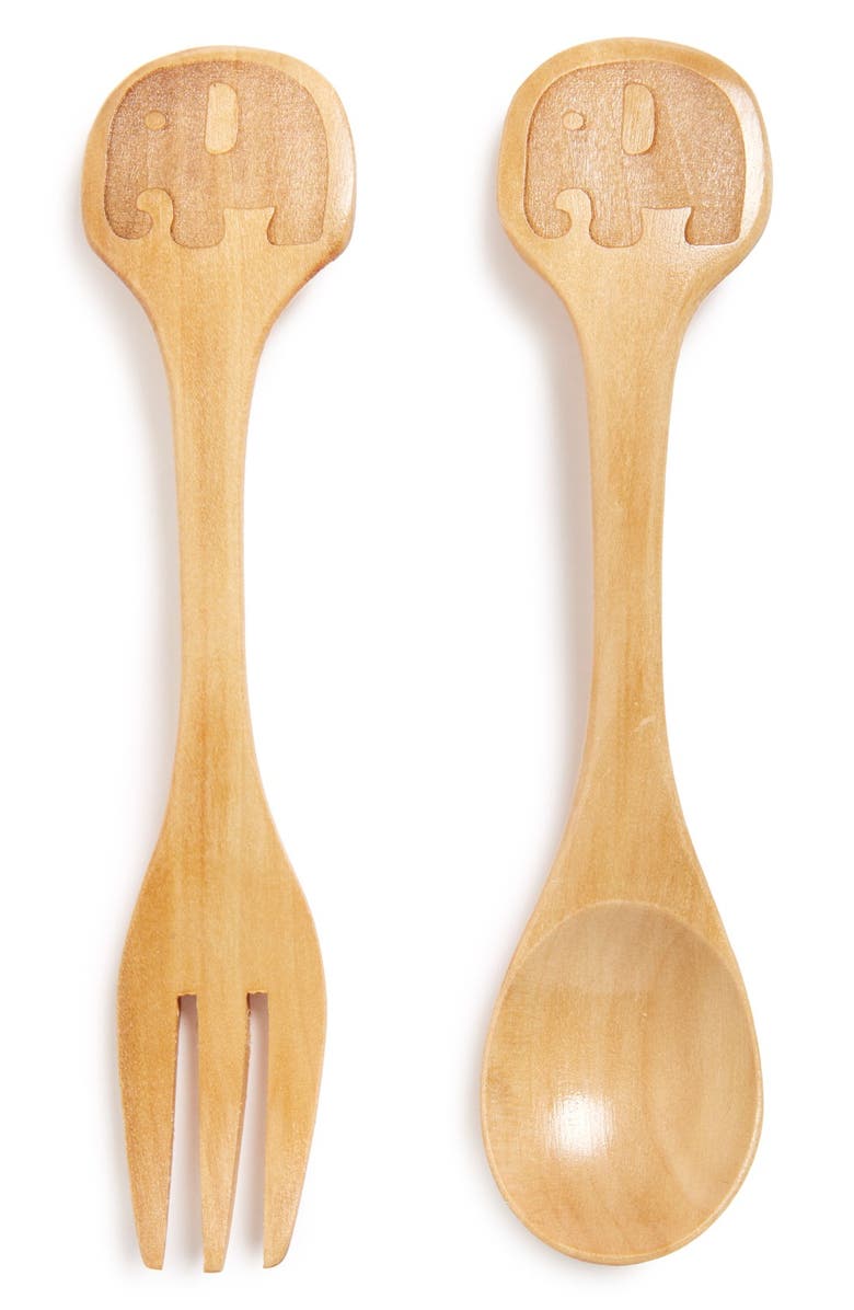 Time Concept, Inc. 'Elephant' Wooden Spoon & Fork Set | Nordstrom