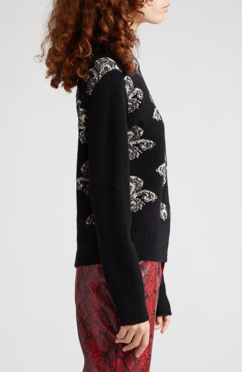 Puppets and Puppets Lena Paisley Jacquard V-Neck Wool Blend Sweater ...